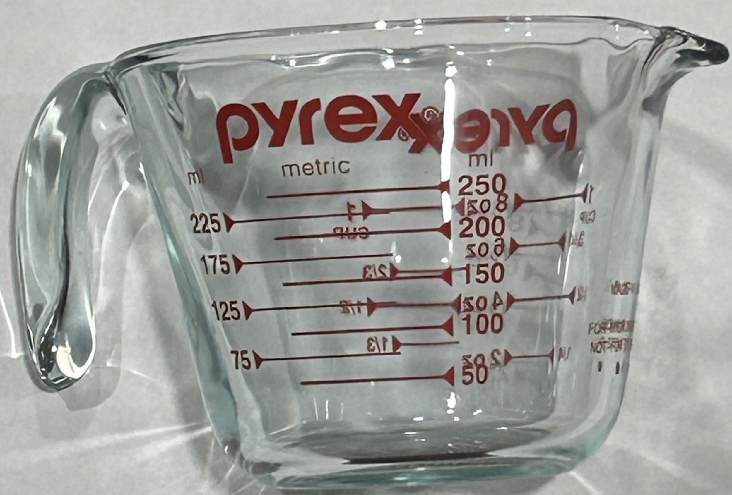Pyrex Prepware 1-Cup Measuring Cup Clear with Red Measurements (Pack of ...