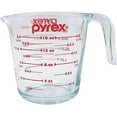 Pyrex 2-Cup Measuring Cup, Clear Glass, Red Graphics, Durable Kitchen ...