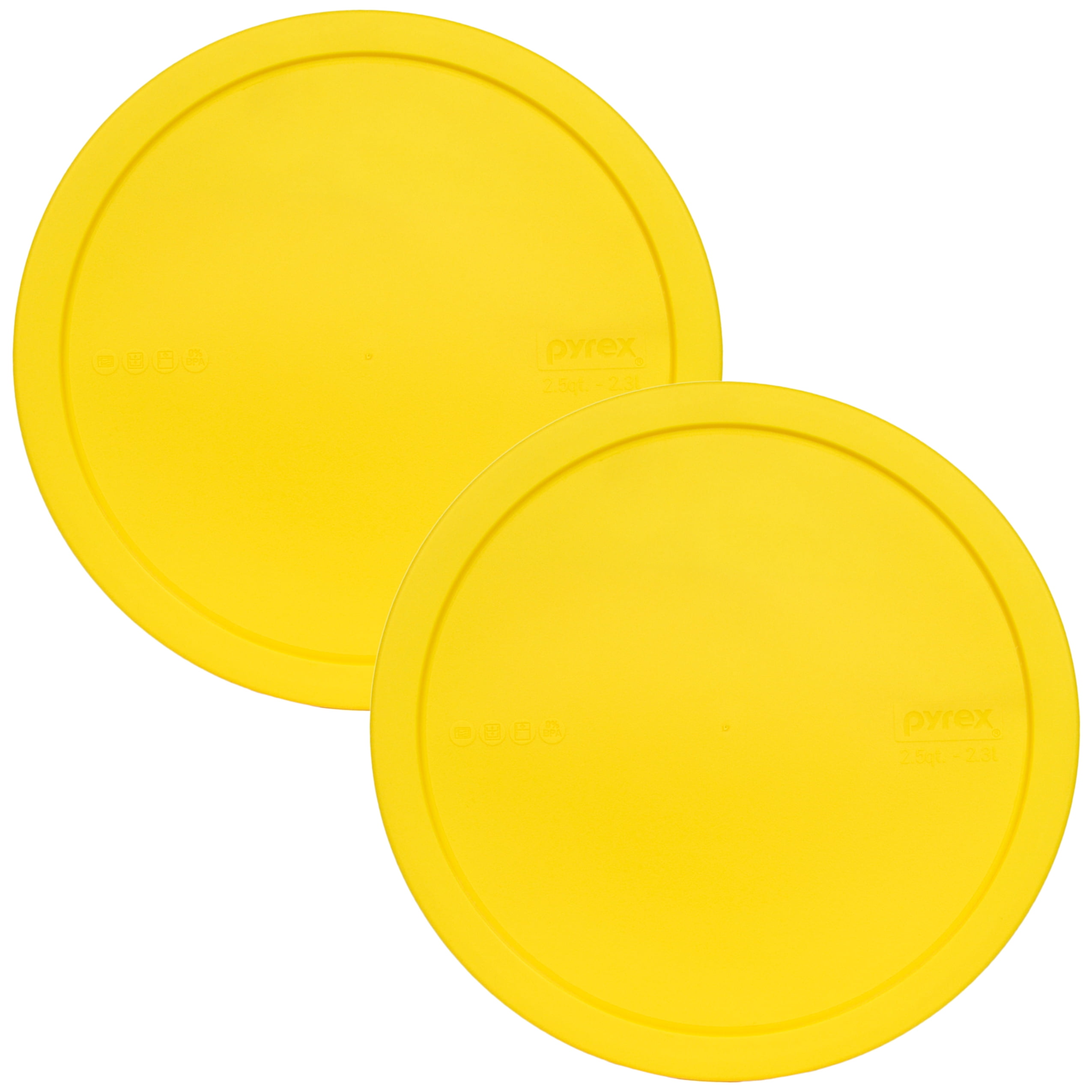 Pyrex Replacement Lid 325-PC Yellow Plastic Round Cover (2-Pack) for ...