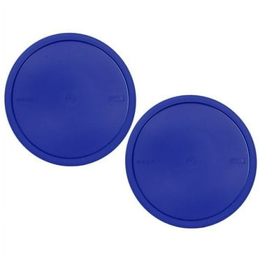 Pyrex 7402-PC 2-Pack Blue Round Plastic Replacement Lid Cover for 7-Cup ...