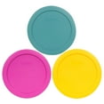 Pyrex Replacement Lid 7201-PC (1) Turquoise, (1) Pink & (1) Lemon ...