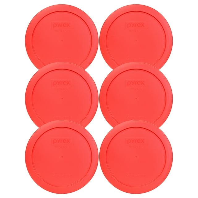 Pyrex 7201-PC 4-Cup Red Replacement Lid, 6-Pack, BPA-Free Plastic ...