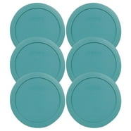 Pyrex 7402-PC 2-Pack Blue Round Plastic Replacement Lid Cover for 7-Cup ...