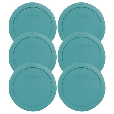 Pyrex 7402-PC 2-Pack Blue Round Plastic Replacement Lid Cover for 7-Cup ...