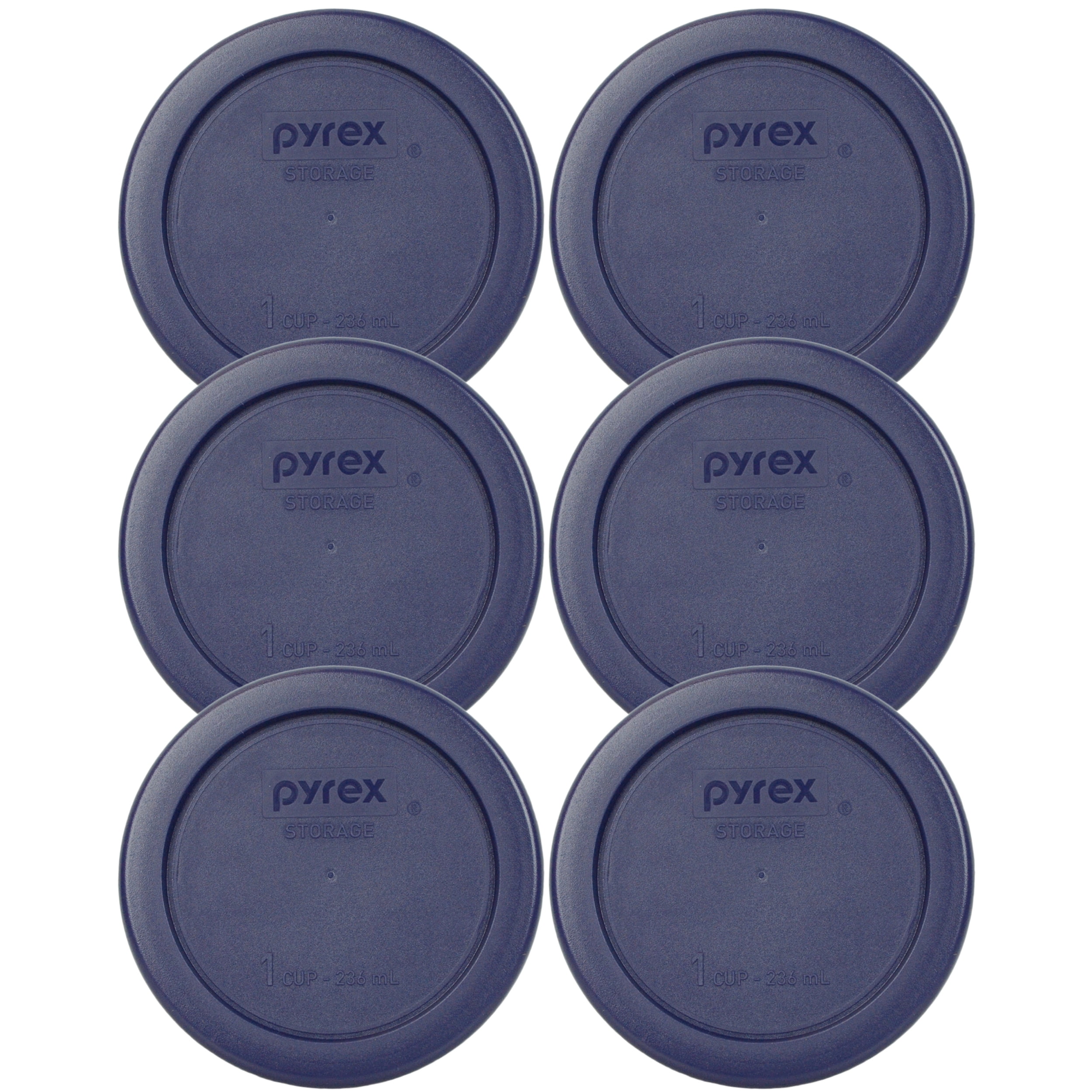 Pyrex Replacement Lid 7202-PC Dark Blue Round Cover (6-Pack) for Pyrex ...