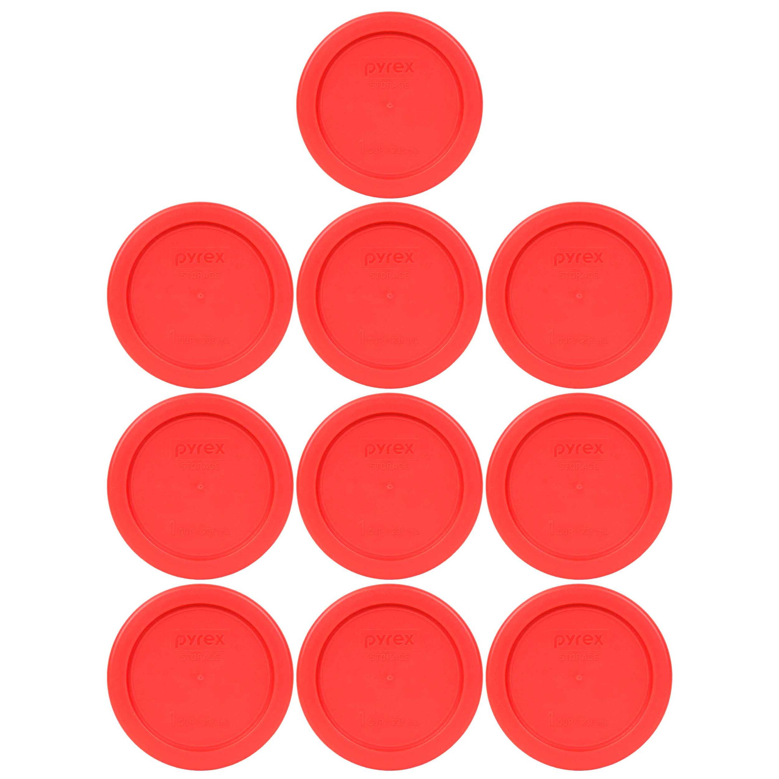 Pyrex Replacement Lid 7202-PC Red Round Cover (10-Pack) for Pyrex 7202 ...