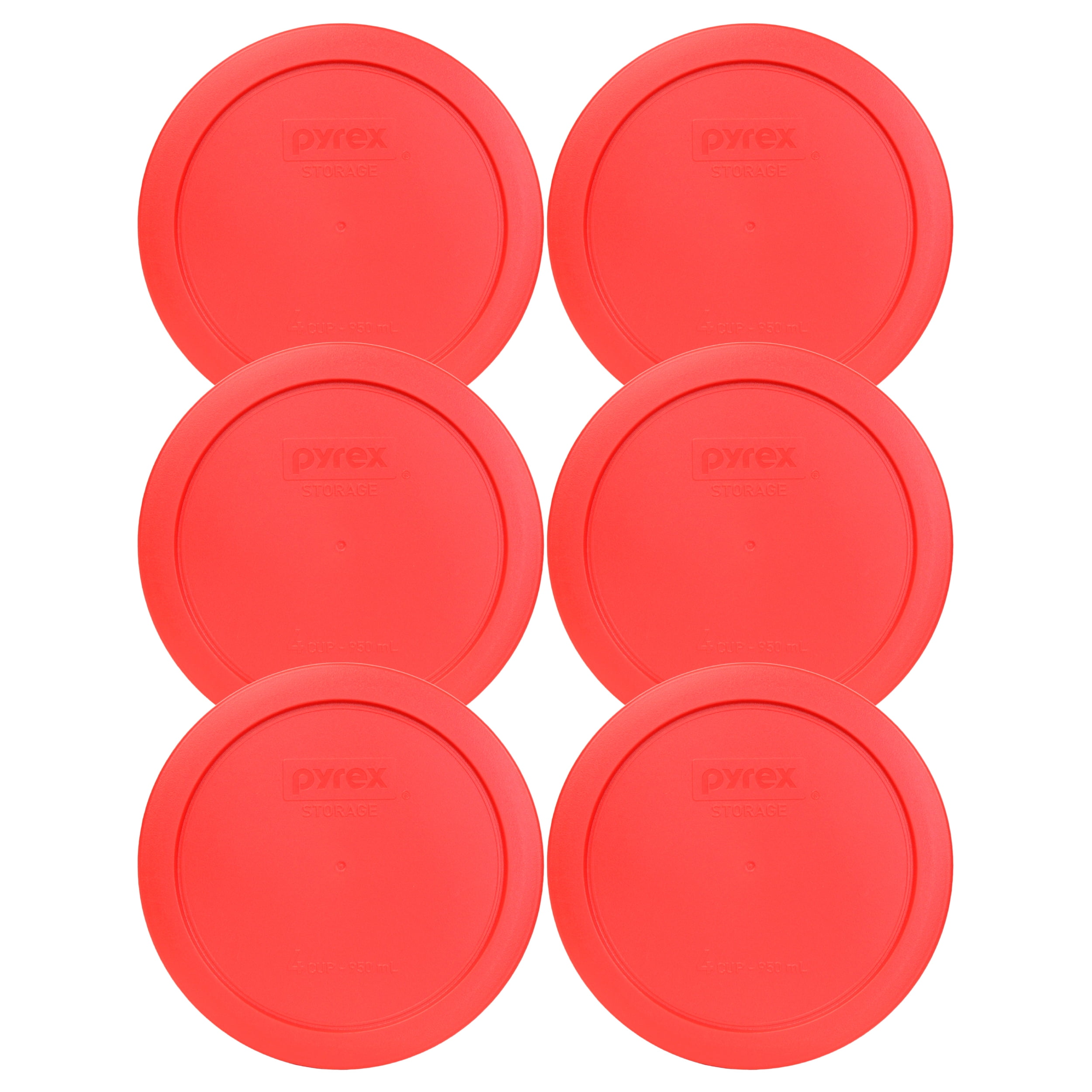 Pyrex Replacement Lid 7202-PC Red Round Cover (6-Pack) for Pyrex 7202 1 ...