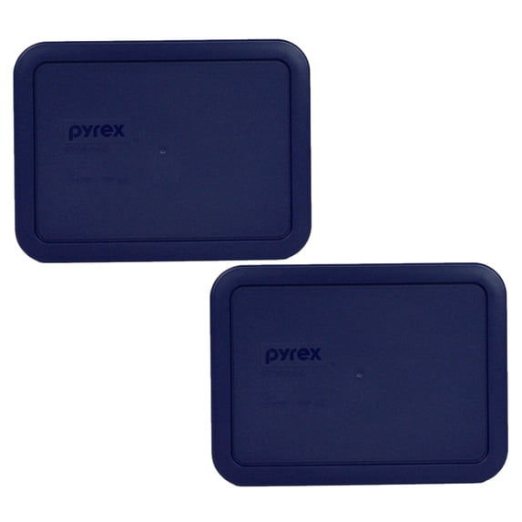 Pyrex Replacement Lids 7210-PC, Blue, 3-Cup Rectangle, 2-Pack, Freezer ...