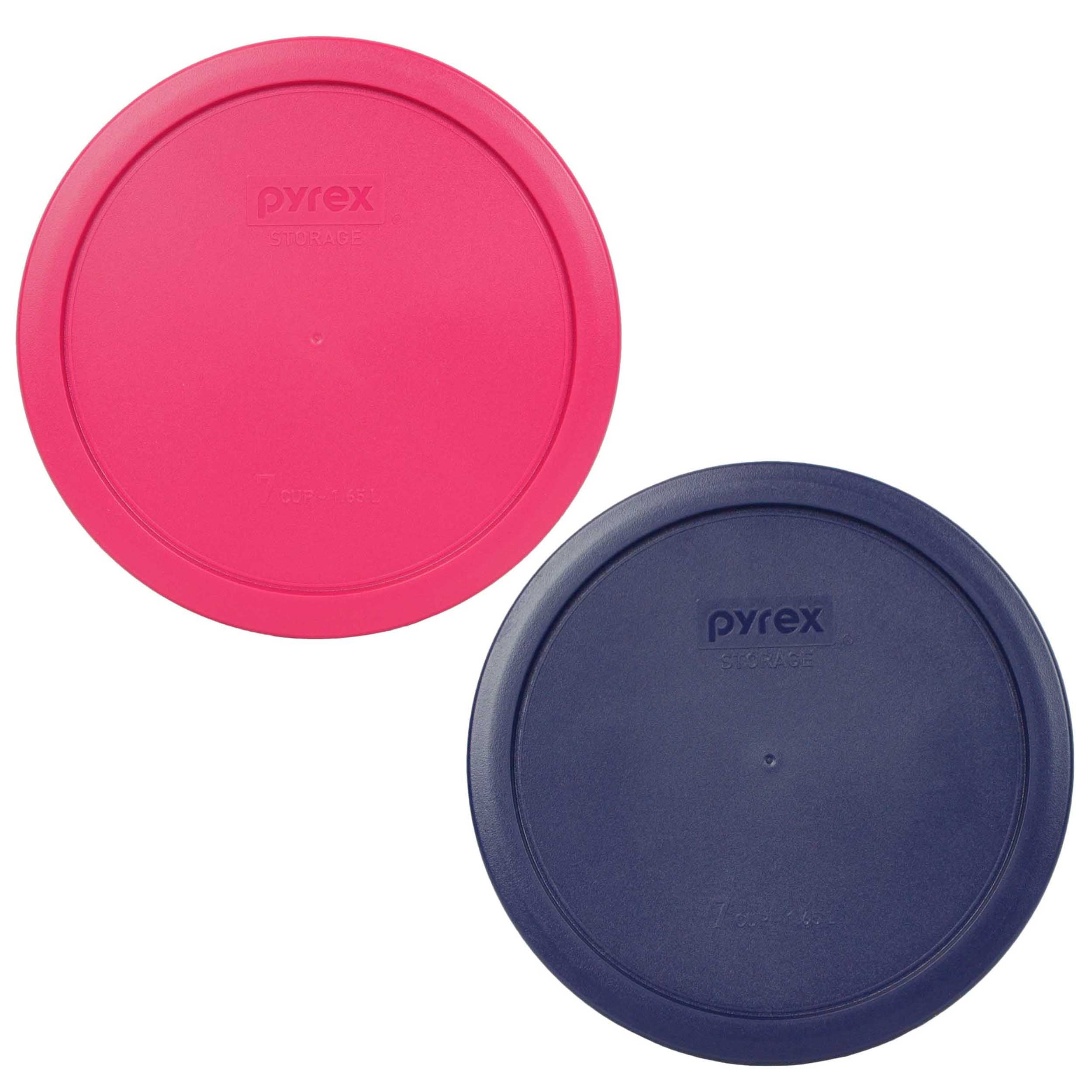 Pyrex Replacement Lids, Blue and Fuchsia, 7402-PC, BPA-Free, Dishwasher ...