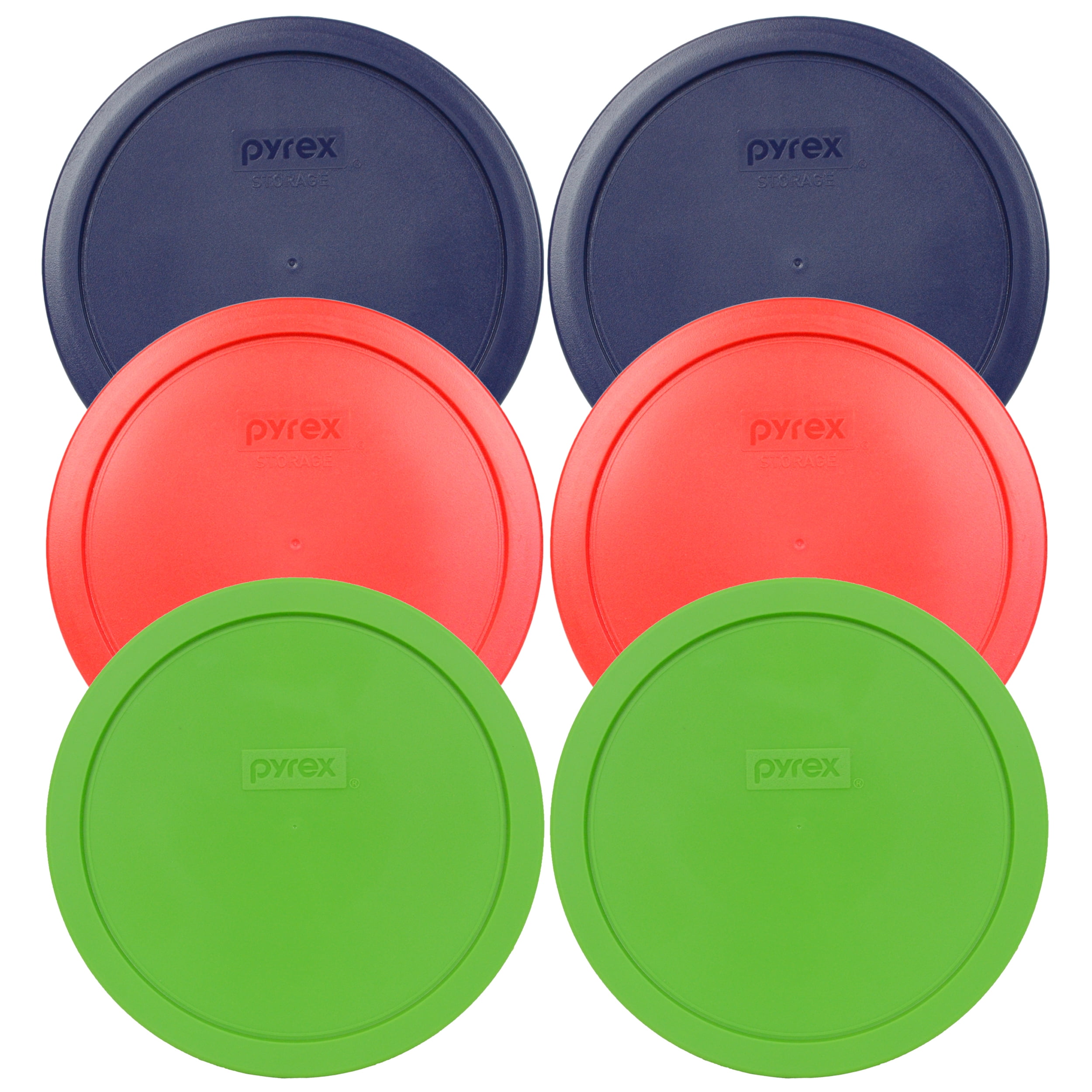 Pyrex 7402-PC Replacement Lids Combo Pack - (2) Blue, (2) Red, (2 ...