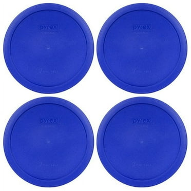 Pyrex 7402-PC Durable Replacement Lid Cover (2-Pack), Blue Round ...