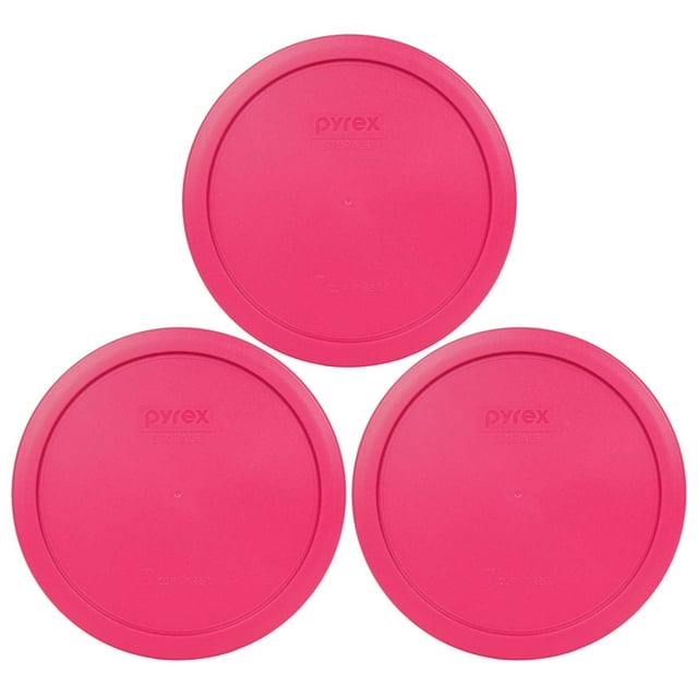 Pyrex Replacement Lid 7402-PC Fuchsia Round Plastic Covers (3-Pack ...