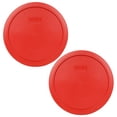 Pyrex Replacement Lid 7402-PC Poppy Red Round Cover for 7-Cup Bowl Fits ...