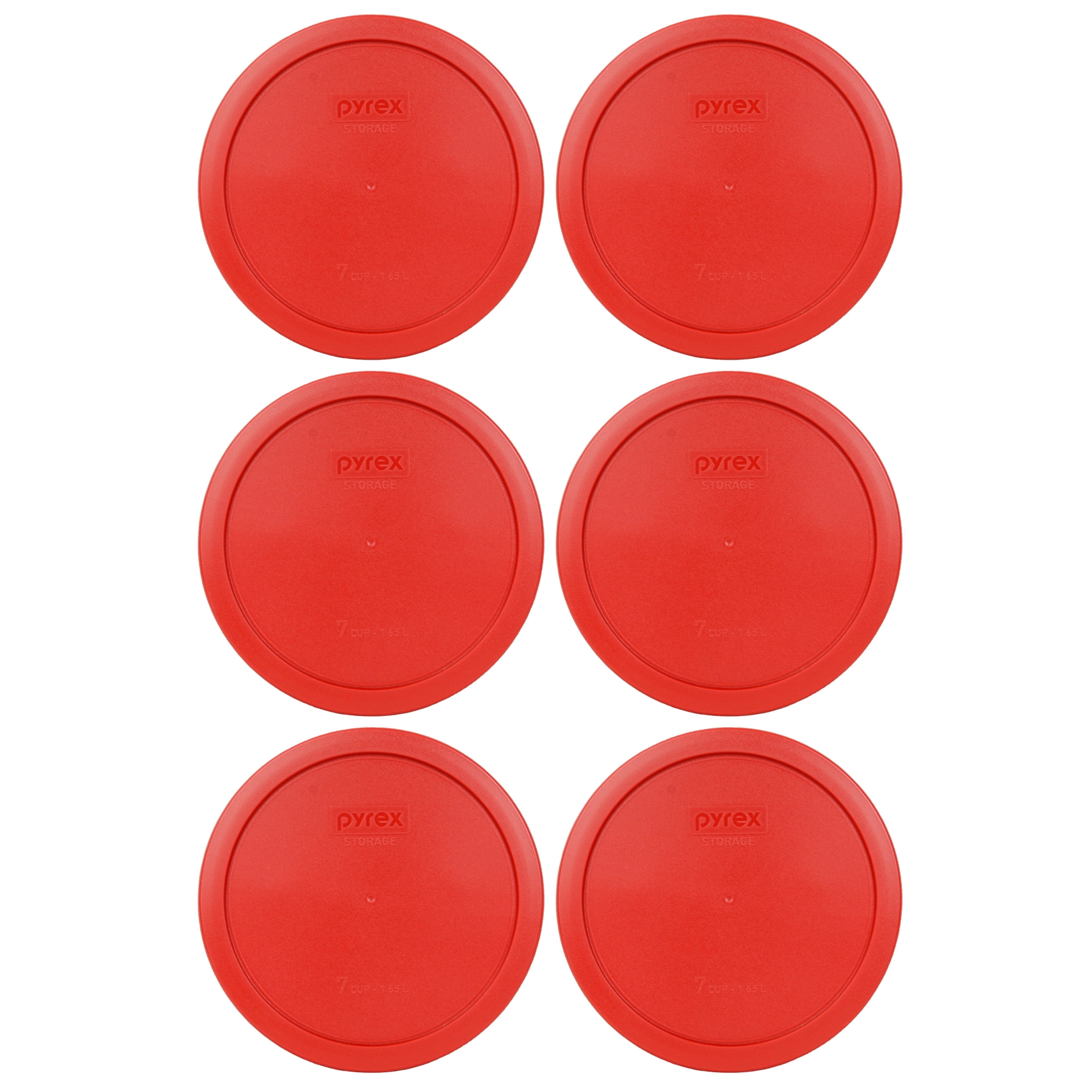 Pyrex Replacement Lid 7402-PC Poppy Red Round Cover (6-Pack) - Walmart.com