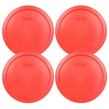 Pyrex 7402-PC 2-Pack Blue Round Plastic Replacement Lid Cover for 7-Cup ...