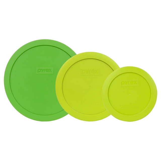 Pyrex Replacement Lid Green Trio, Sizes 7200-PC, 7201-PC, and 7402-PC ...