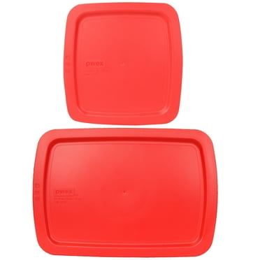 Pyrex 2-Qt 232-PC Red Rectangular Storage Lid Replacement, Extra Set ...