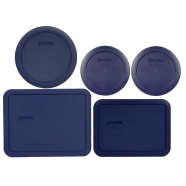 Pyrex Blue Plastic Replacement Lid Covers, Combo of 2-Cup, 4-Cup & 1 ...