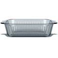 Pyrex 2-Quart Sculpted Tinted Glass Bakeware, Square Baking Dish, Smoke ...
