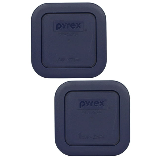 Pyrex Simply Store 8701-PC Blue Square Plastic Replacement Lid (2-Pack ...