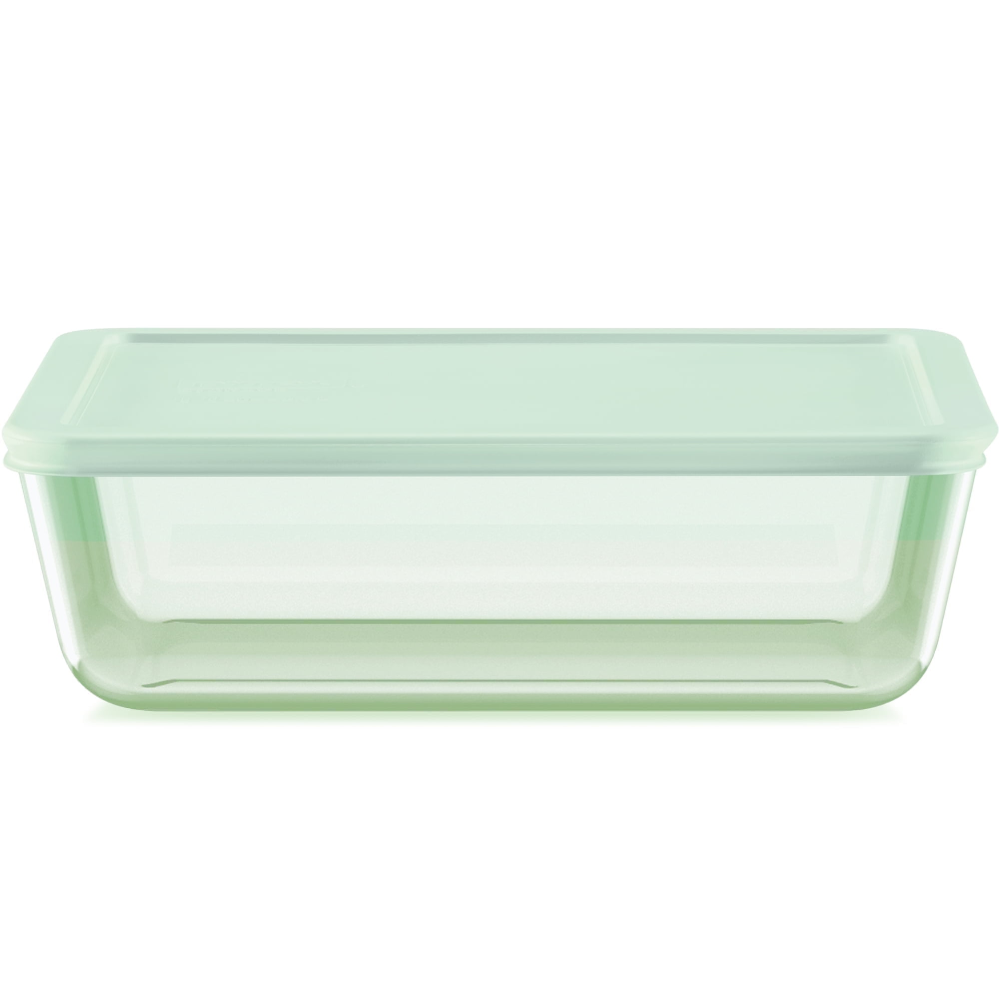 Pyrex Large Tinted Green 11-Cup Rectangle Glass Storage Container with ...