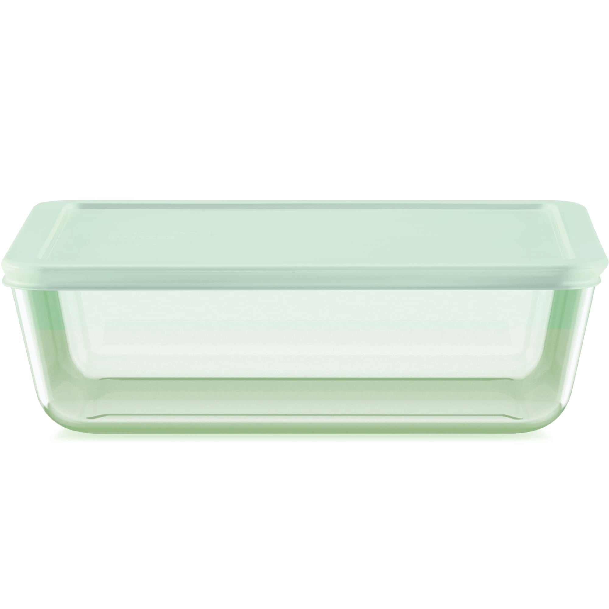 Pyrex Large Tinted Green 11-Cup Rectangle Glass Storage Container with ...