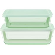 Pyrex Simply Store Tinted 6-Piece Round Glass Storage Set with 2c/4c/7c ...