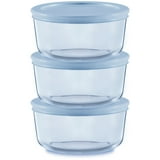 Pyrex Simply Store 6pc Round Storage Set Blue Lids - Walmart.com