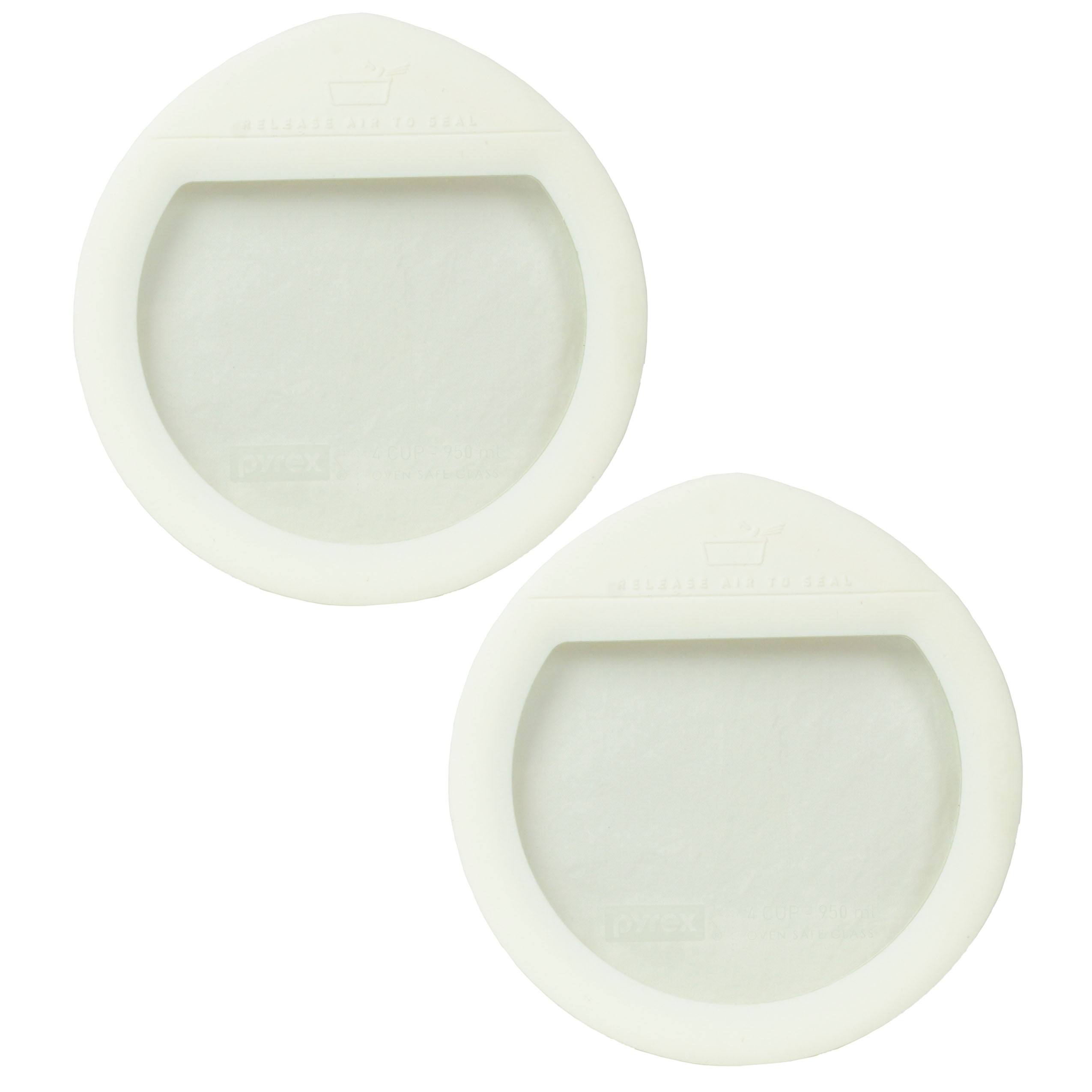 Pyrex Ultimate OV-7201 Round Glass and White Silicone Storage Lid, 2 ...