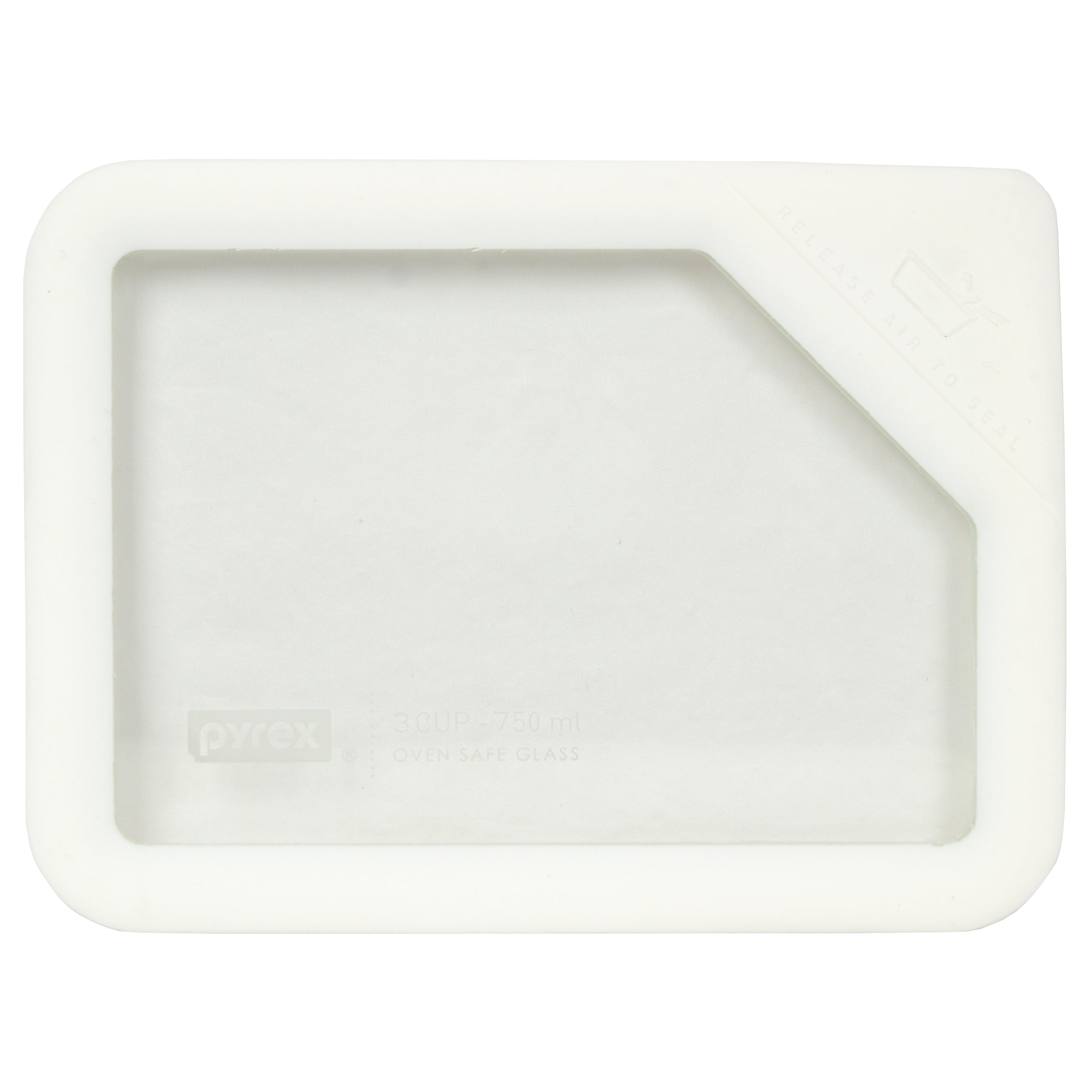 Pyrex Ultimate OV-7210 Replacement Lid - White Silicone and Clear Glass ...