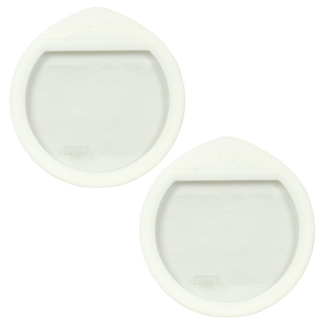 Pyrex Ultimate OV-7402 Round Glass and White Silicone Storage Lid Cover ...