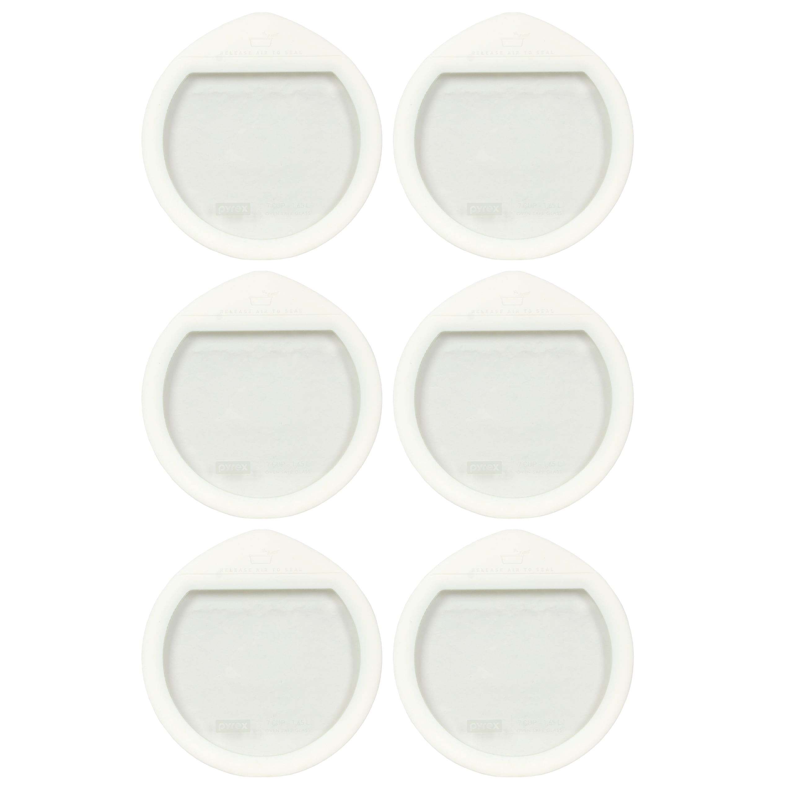Pyrex Ultimate OV-7402 Round Glass with White Silicone Storage Lid ...