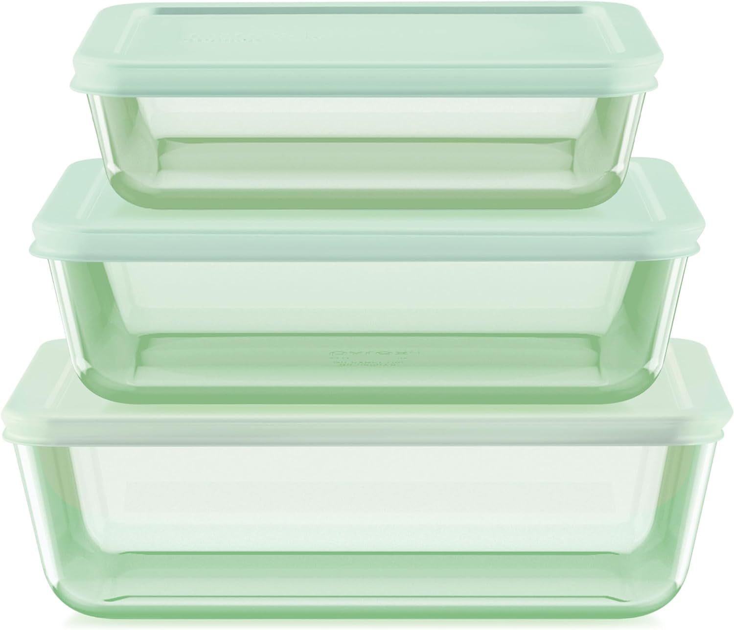 Pyrex Year of Color (3-Pack) Tinted Rectangular Glass Food Storage ...