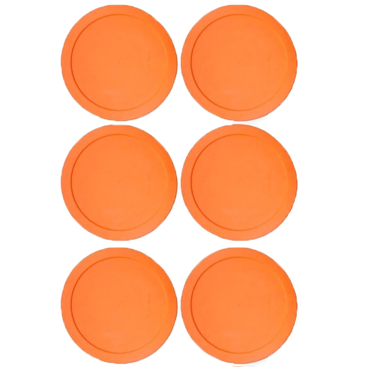 Pyrex and Anchor 2-Cup Round Glass Container Lids, Orange, 6PK - High ...