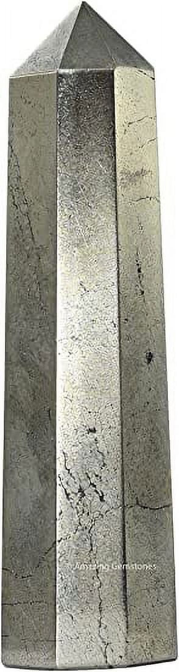 Pyrite Crystal Tower Obelisk Point (2" to 3" INCH) - Walmart.com