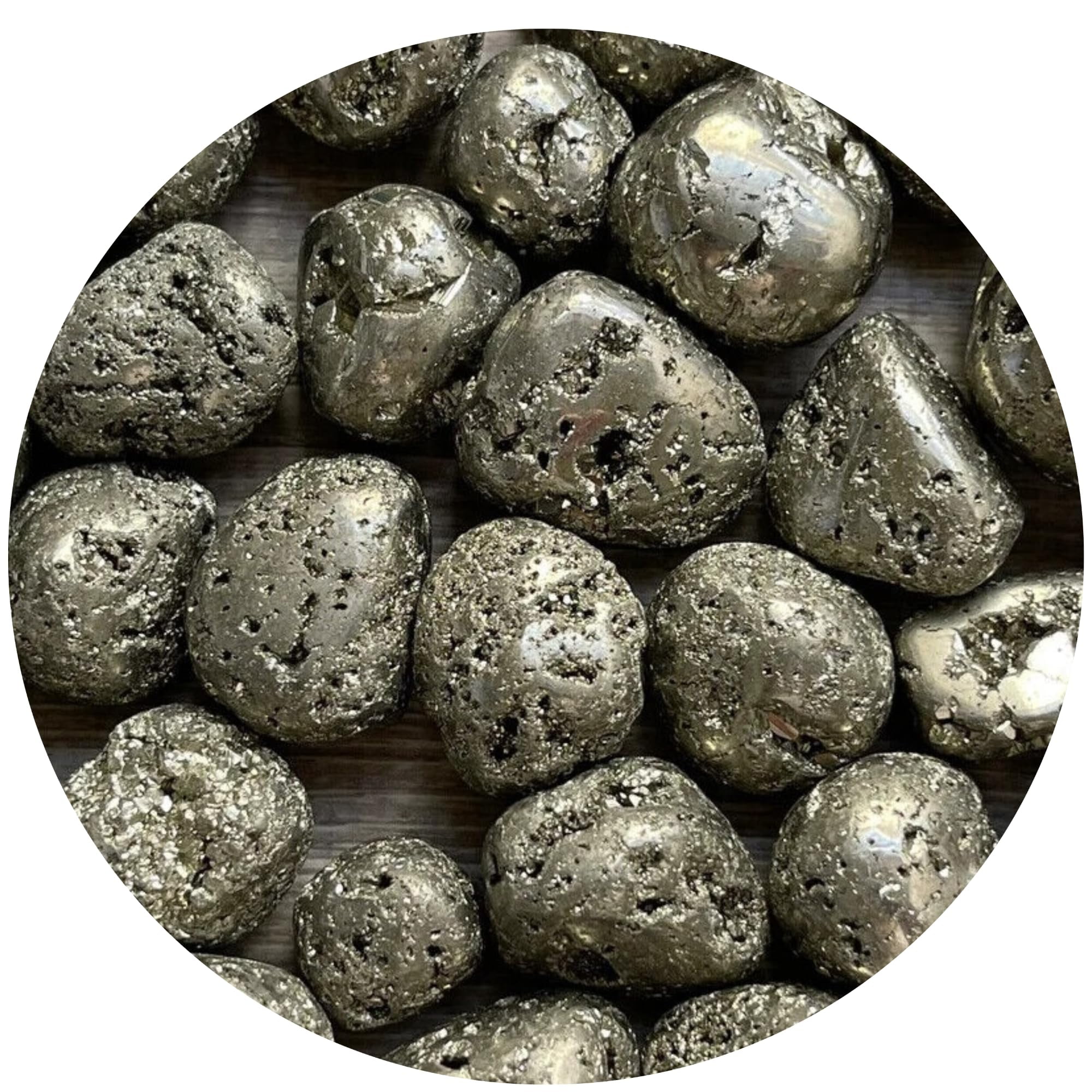 Pyrite Tumbled Stones, Polished Natural Pyrite Gemstone, Pyrite Healing ...