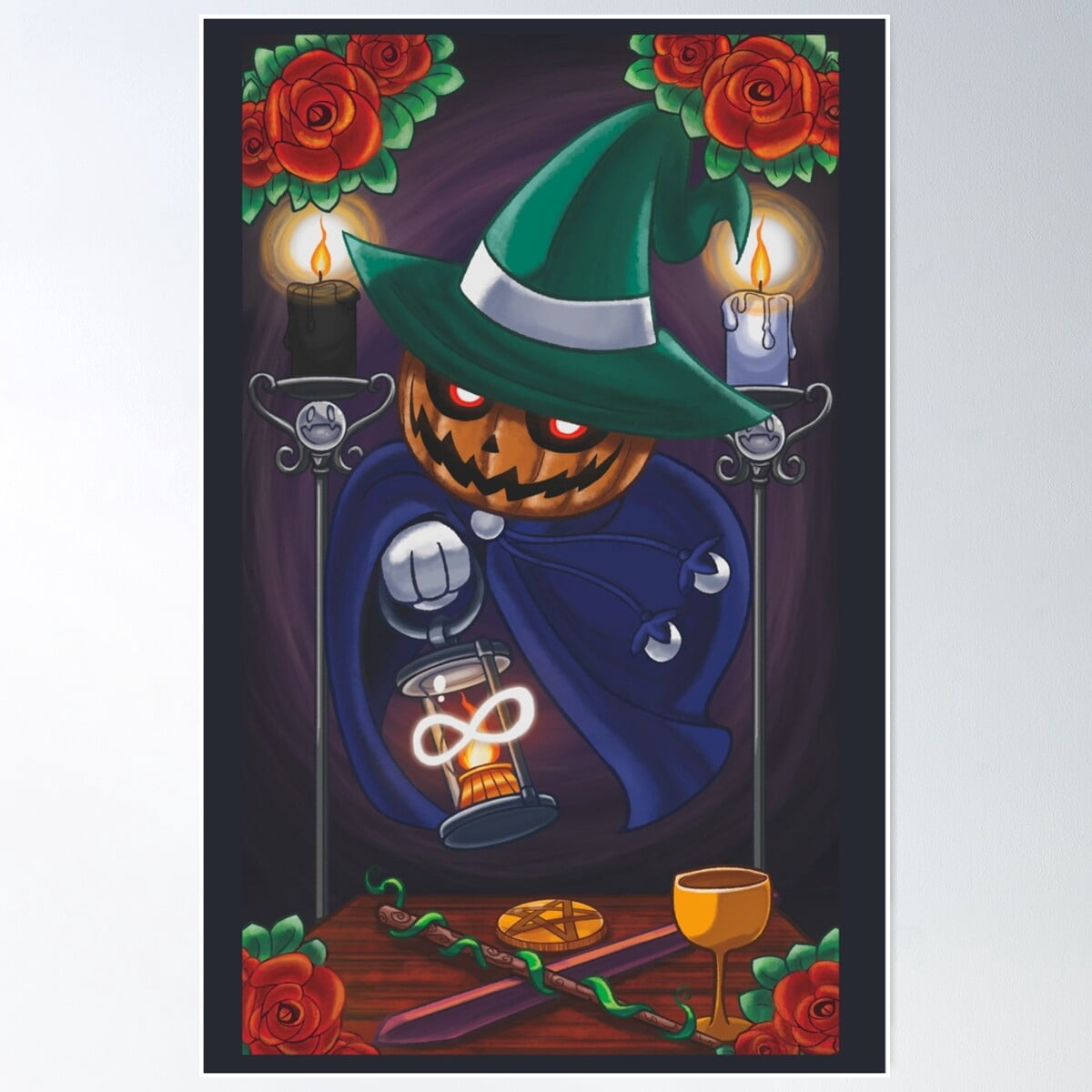 Pyro Jack Magician Tarot Poster Wall Art, Modern Wall Decor For Living ...