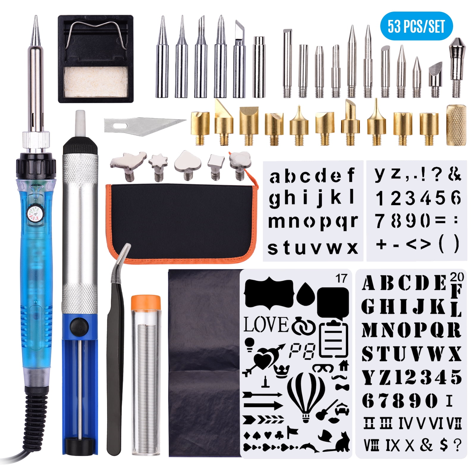 Pyrography Pen,Temperature From 200-450 53pcs Professional Pen Kit ...