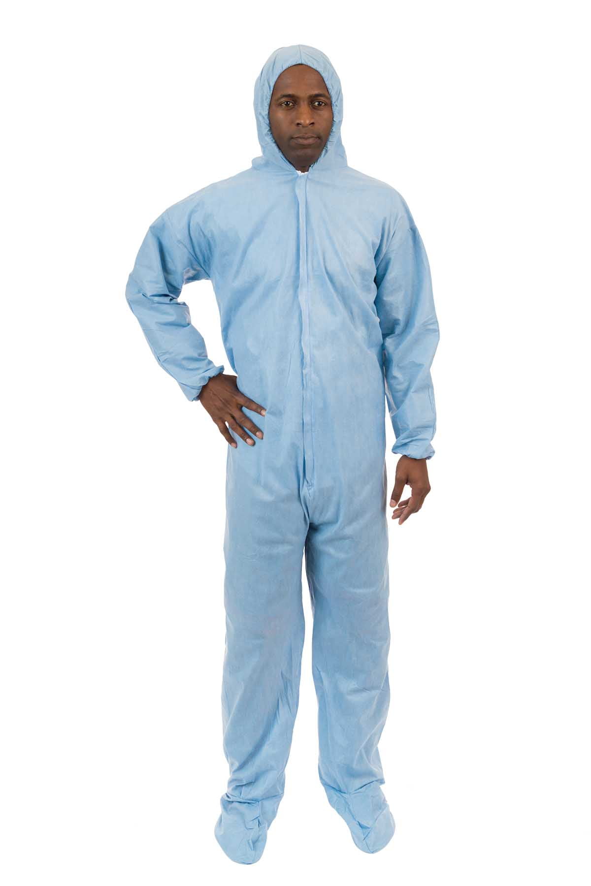 Pyroguard FR Outerlayer Disposable Coverall with Attached Hood and Boot ...