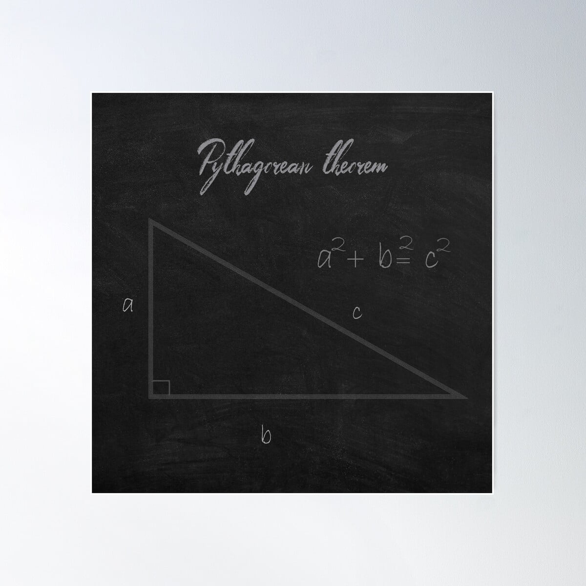 Pythagorean Theorem Poster Wall Art, Modern Wall Decor For Living Room ...