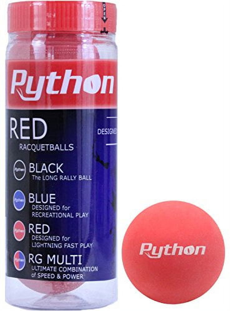 Python 3 Ball Can Red Racquetballs (Lightning Fast!) (1) - Walmart.com