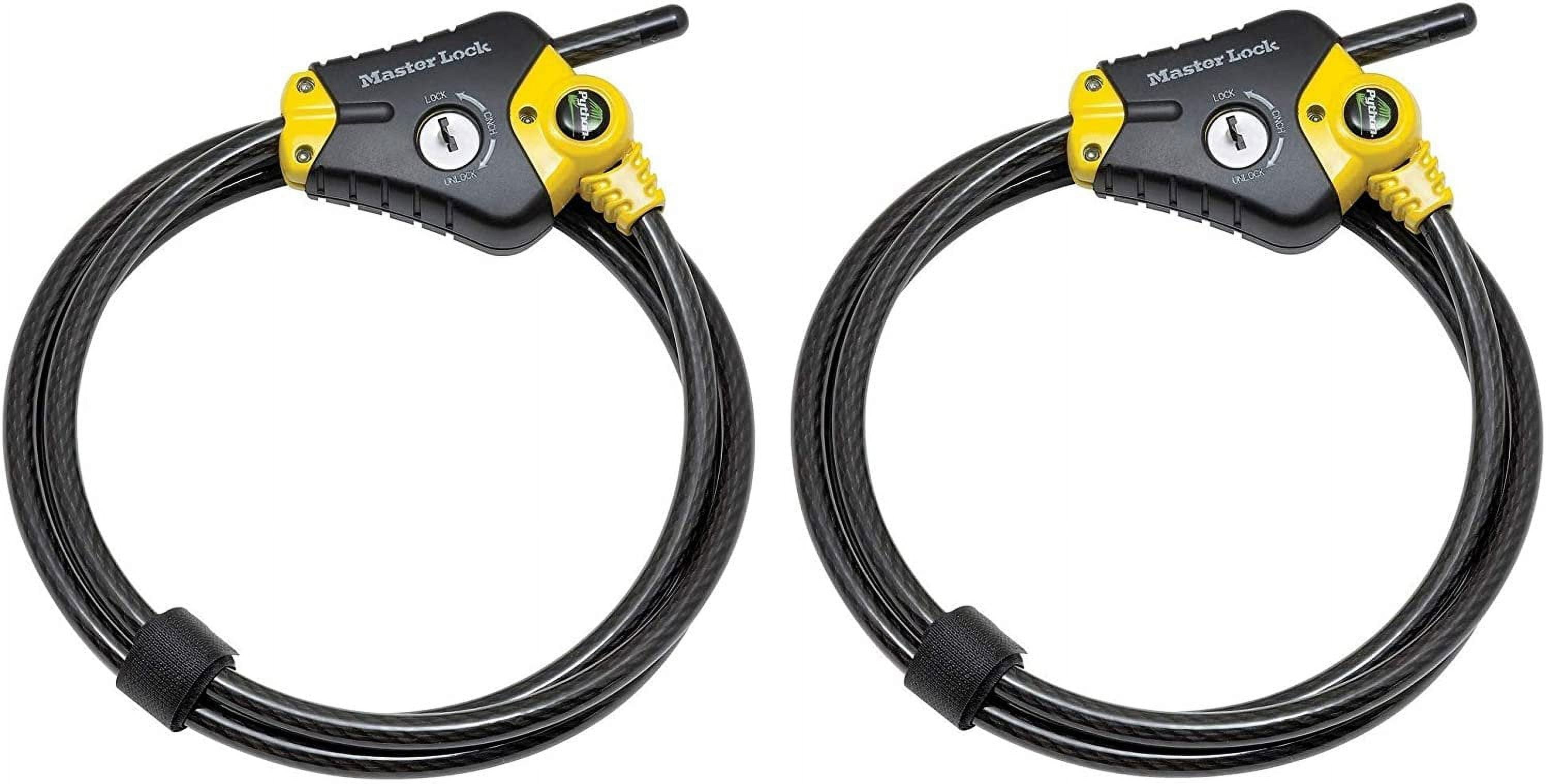 Master Lock Python Adjustable Cable Lock - Braided Steel, Key Lock - 2 ...