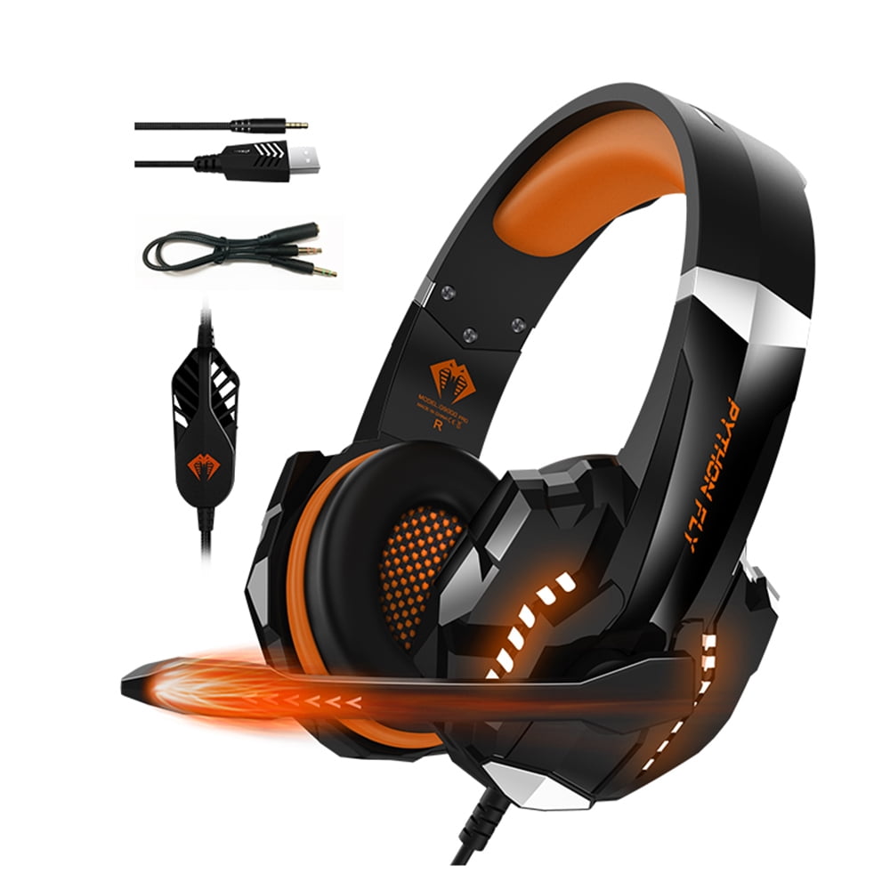 Python Fly G9000pro Gaming Headset with Noise Isolating 120-degree Adjustable Mic 40mm Driver ...