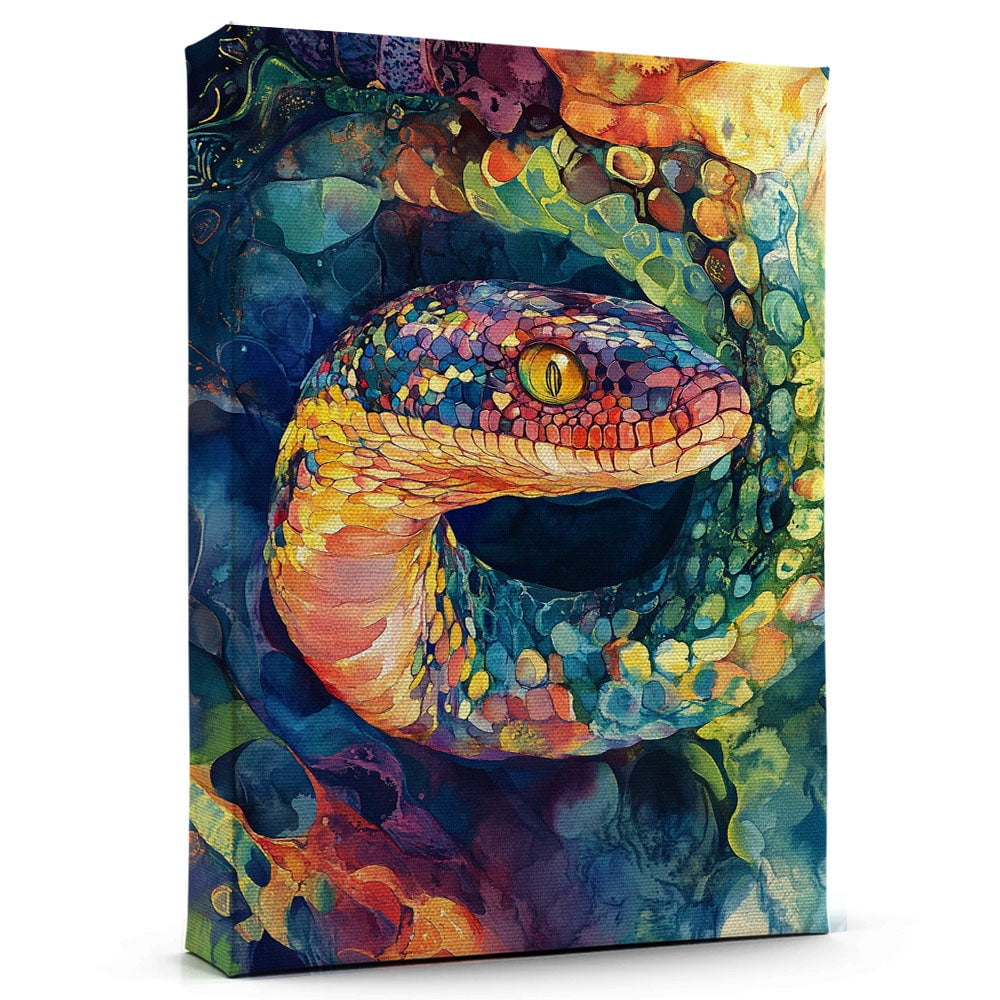 Python Gray Ball Canvas Wall Art Decor, Colorful Python Gray Ball Art ...