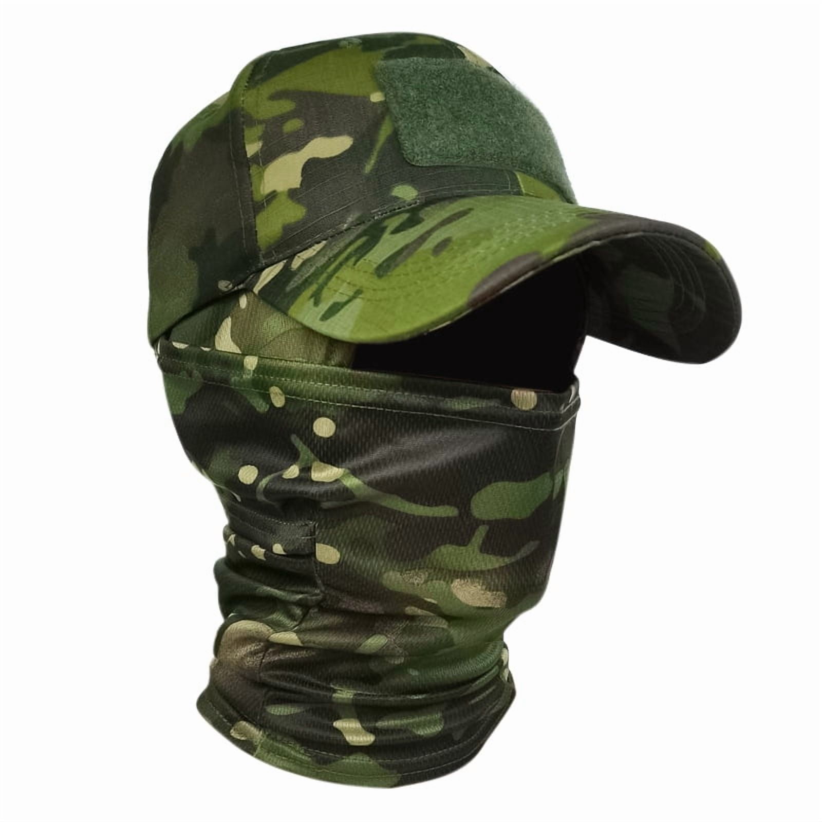 Python Pattern Camouflage Baseball Cap with Face Mask Balaclava ...