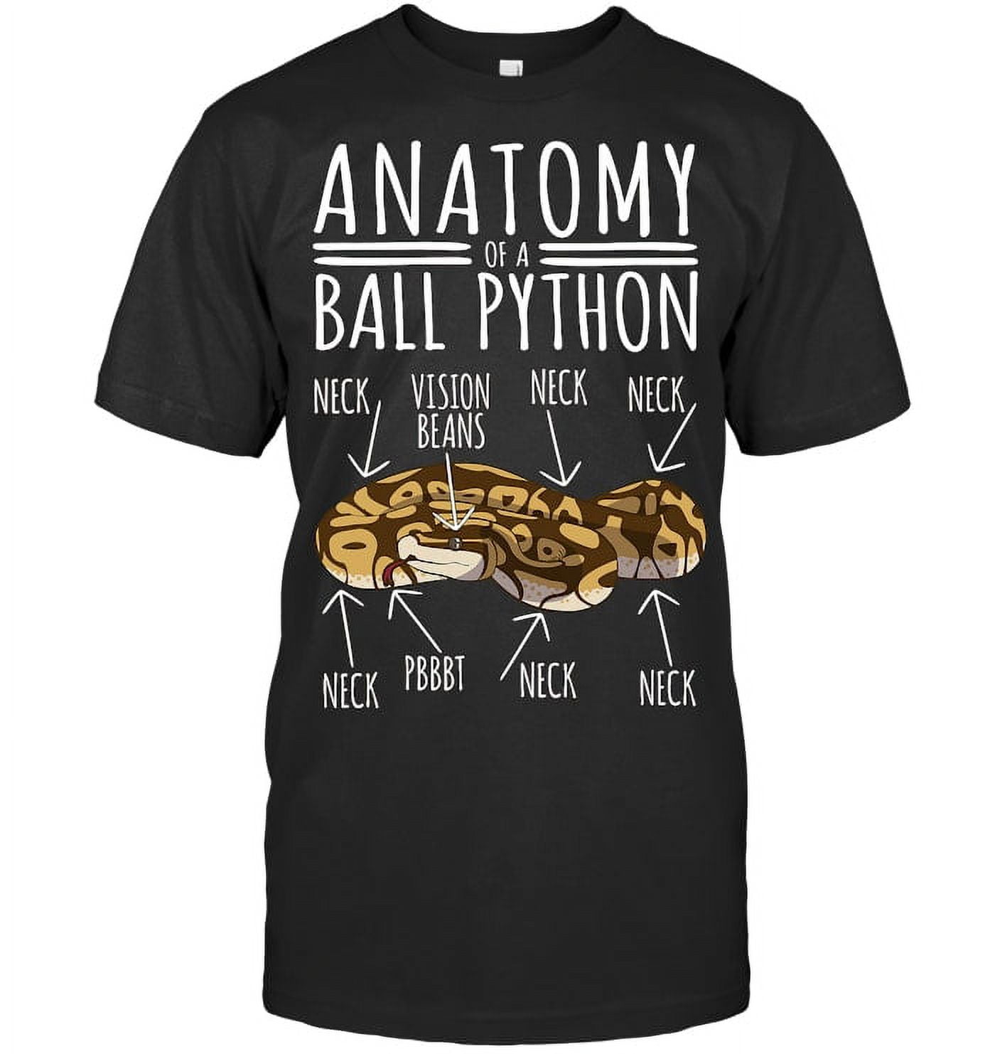 Python Snake Owner Anatomy Of A Ball Python Snake T Shirt - Walmart.com