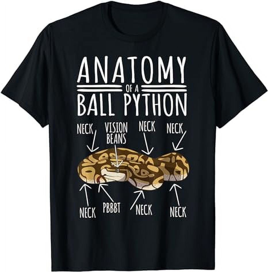 Python Snake Owner - Anatomy Of A Ball Python T-Shirt - Walmart.com