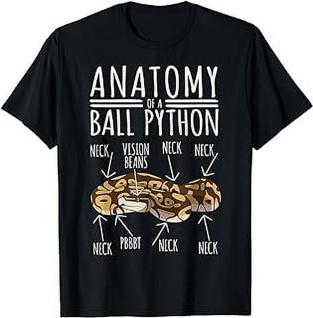 Python Snake Owner - Anatomy Of A Ball Python T-Shirt - Walmart.com