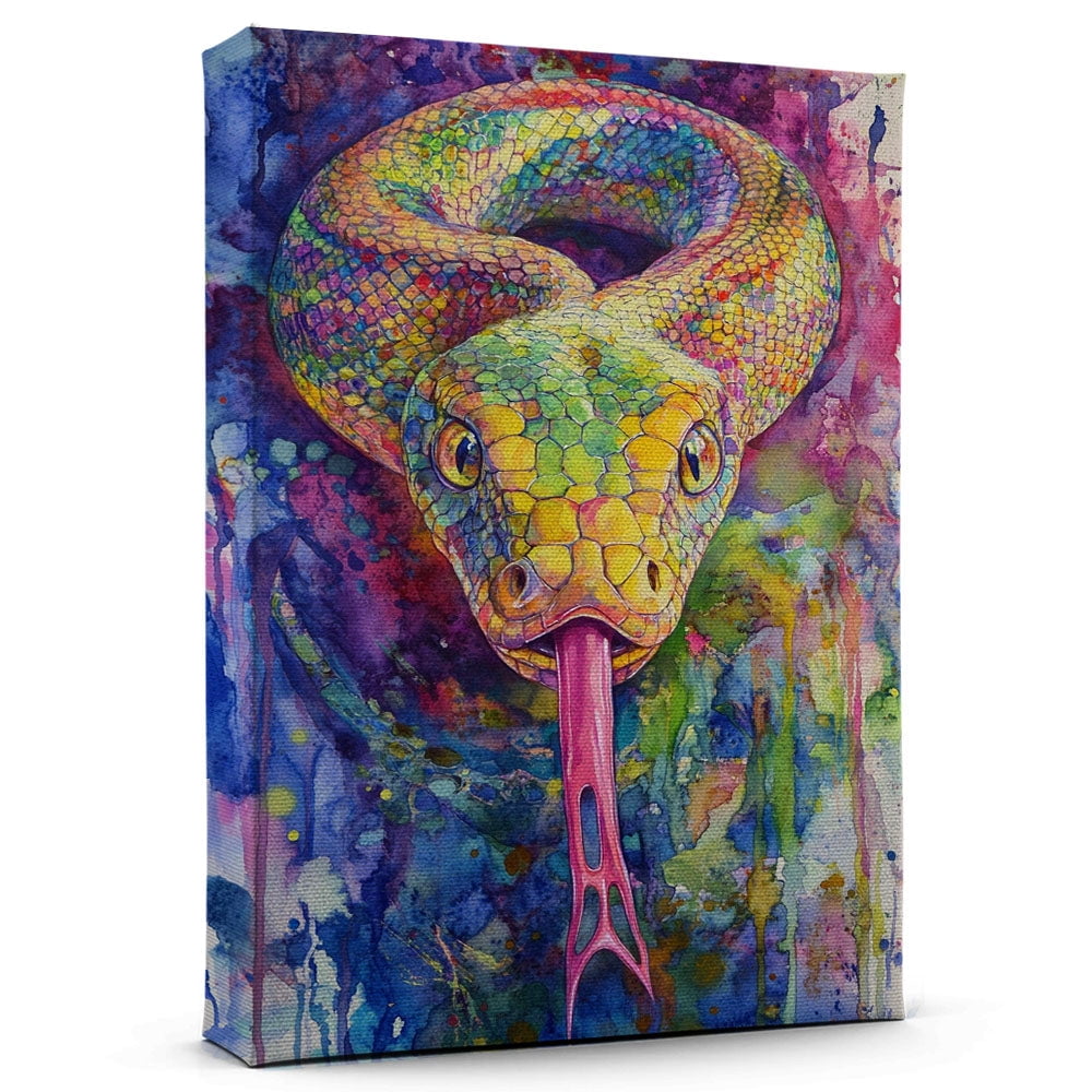 Python Woma Pictures Wall Decor - Colorful Python Woma Canvas Wall Art ...