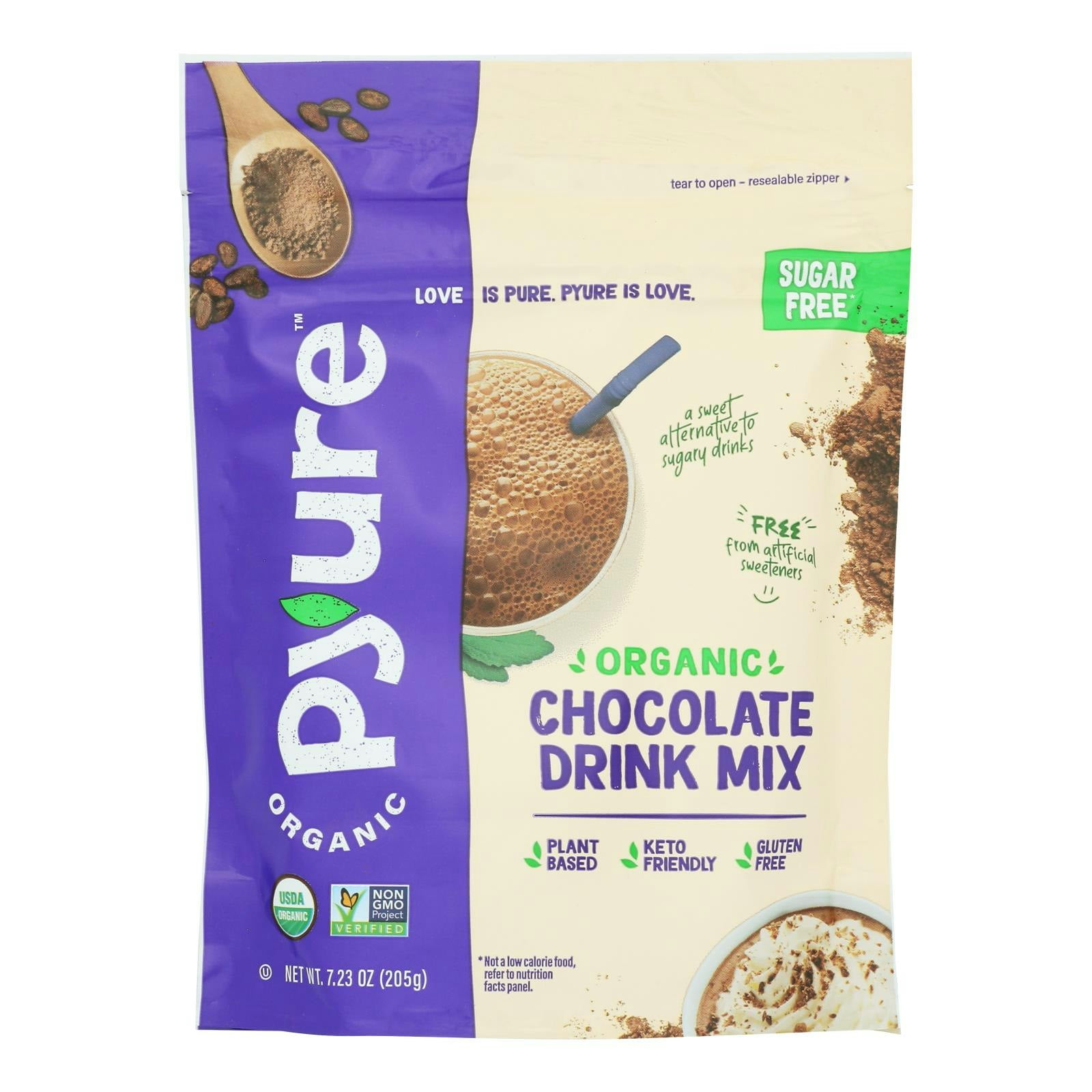 Pyure Organic Chocolate Drink Mix (6 Pack) 7.23 oz - Walmart.com